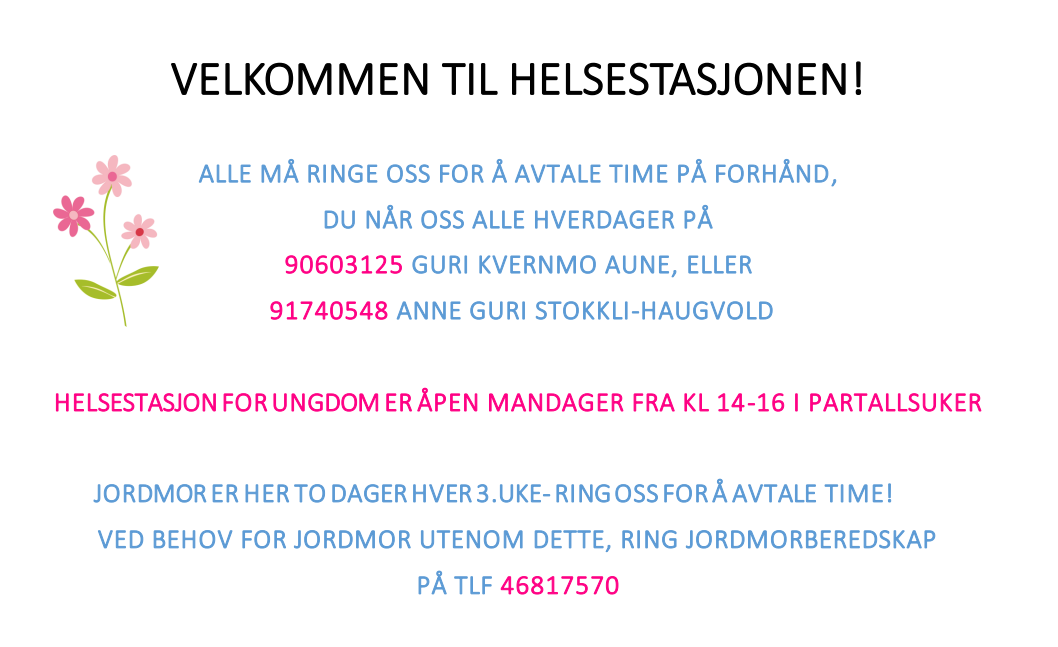 Informasjon fra Helsestasjonen - Holtålen kommune