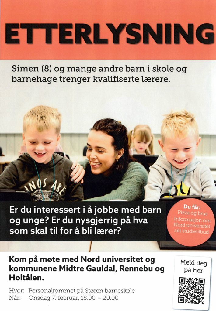 Er du interessert i å jobbe med barn og unge? - Holtålen kommune